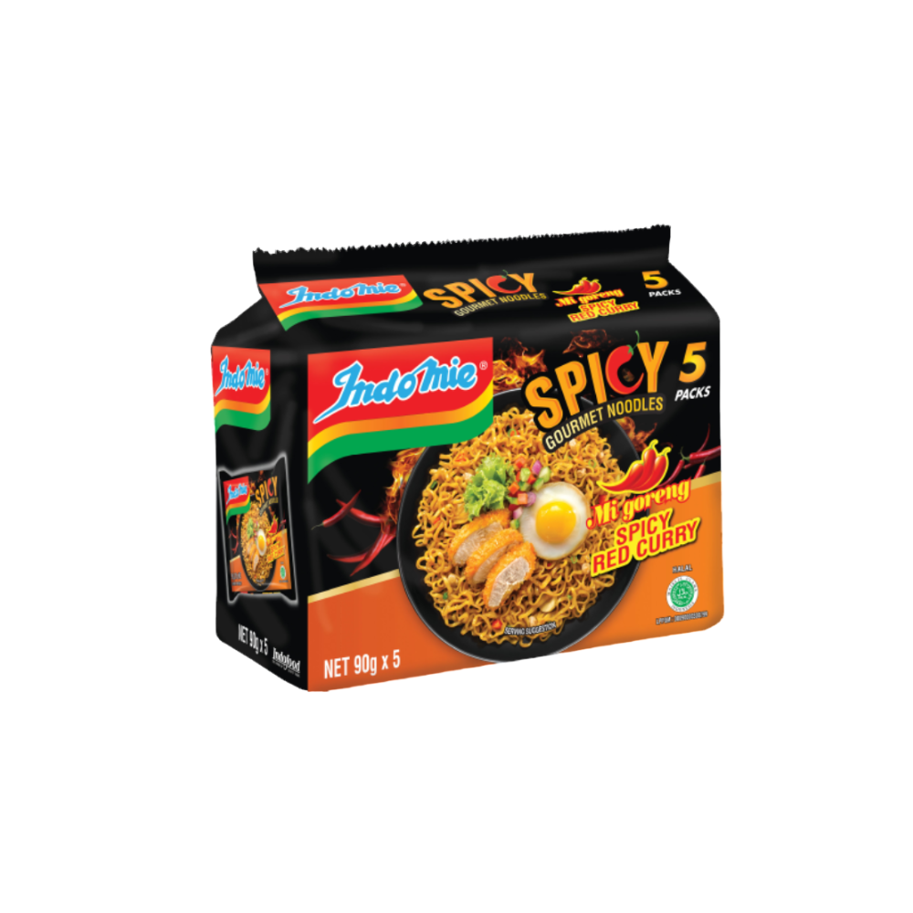 indomie spicy fried noodles black 5 pcs – Tamwenat Elzekrayat